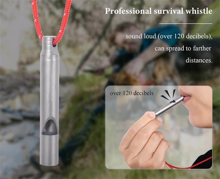 Outdoor Emergency Survival Whistle Titanium Whistle for Camping Hiking