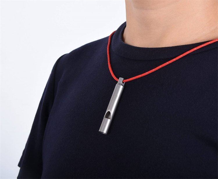 Outdoor Emergency Survival Whistle Titanium Whistle for Camping Hiking